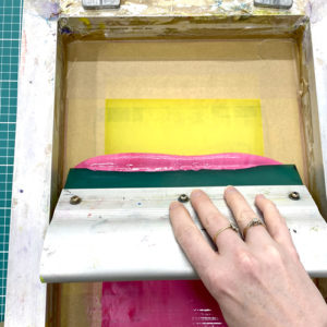 Screen Printing Using Mylar Film for Registration and a Stencil